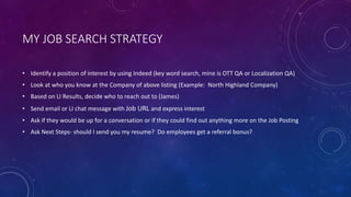Sue Loth: Job Search Strategies using personal connections | PPT