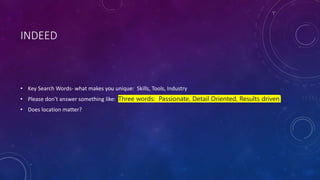 Sue Loth: Job Search Strategies using personal connections | PPT