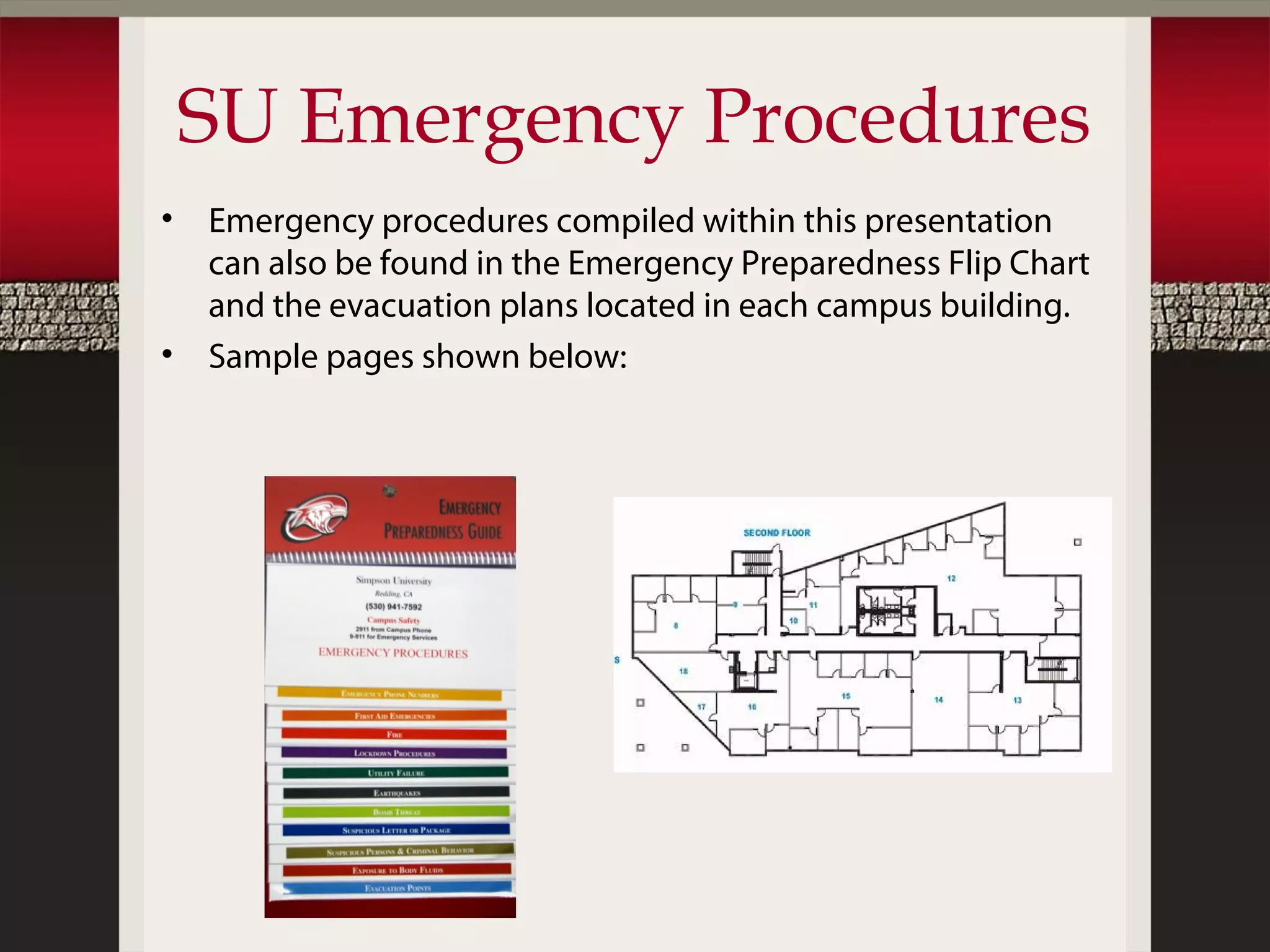 Emergency Procedures Training For Simpson University Employees | PPT