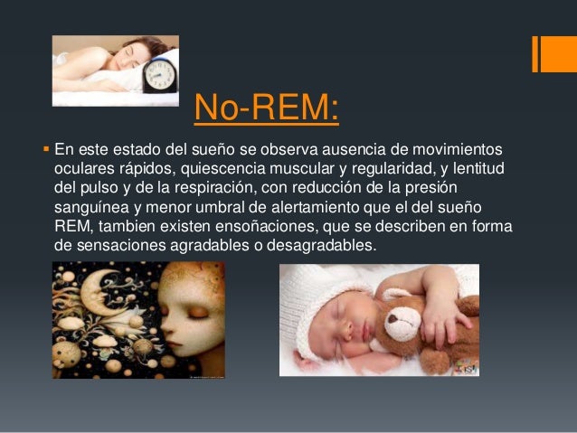 El sueño etapas caracteristicas y sueño Rem y No Rem
