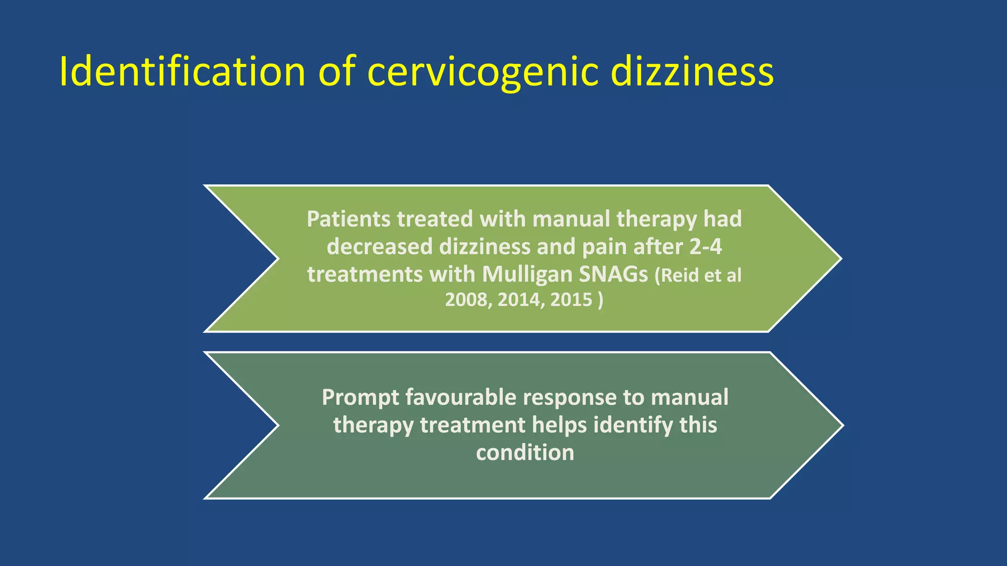 Cervicogenic Dizziness - identification and treatment | PPTX