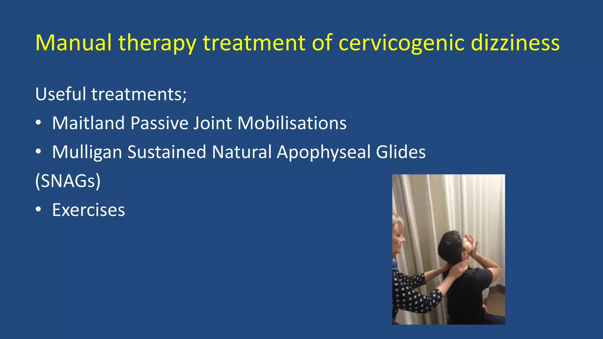 Cervicogenic Dizziness - identification and treatment | PPTX