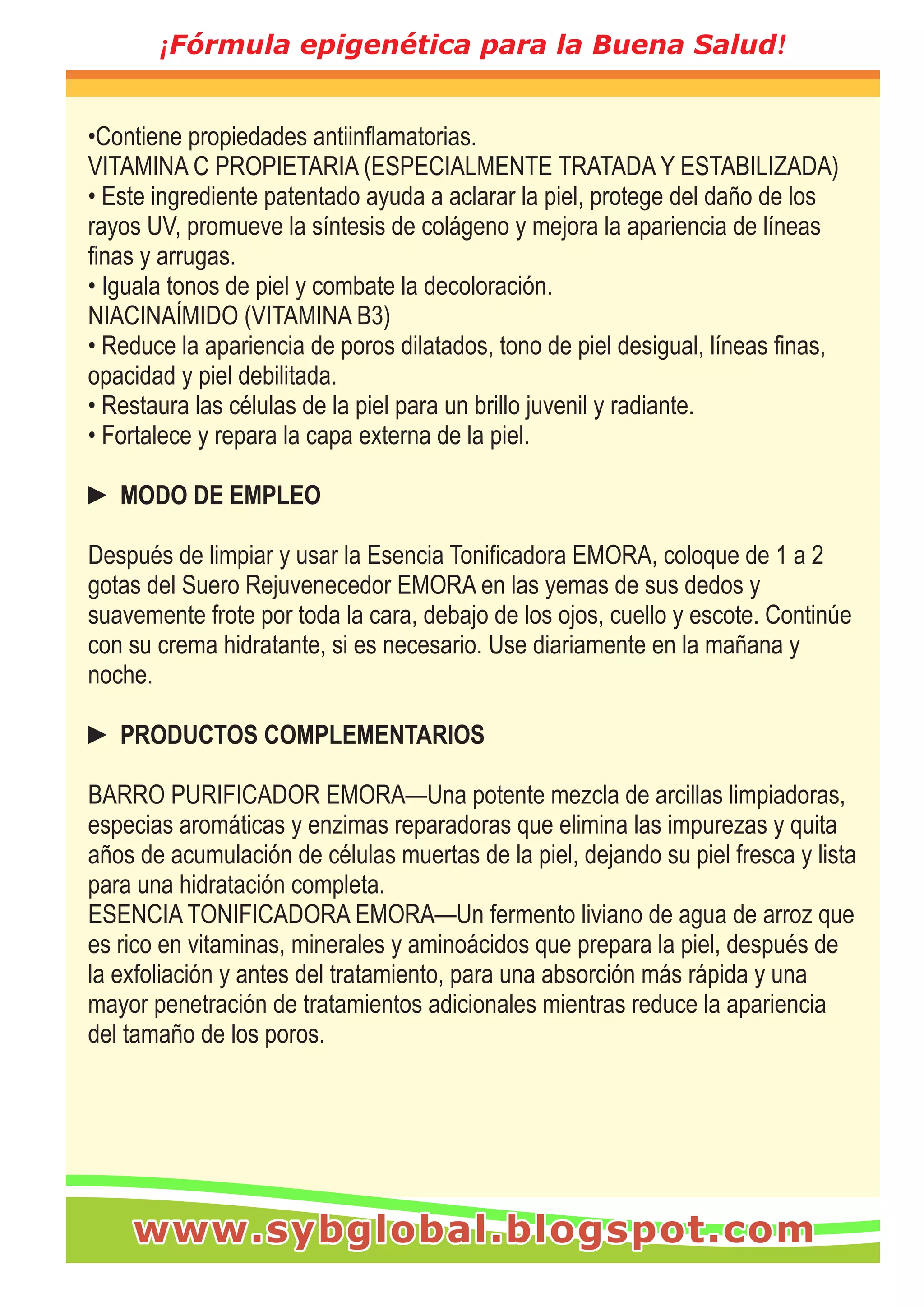 Emora Suero Rejuvenecedor | PDF