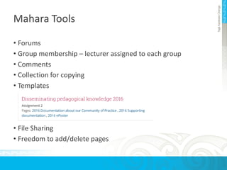Mahara and Collaboration: Building communities of practice. | PDF