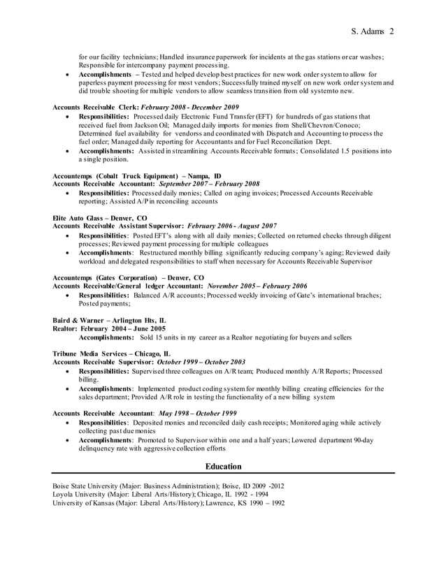Sue's resume (1) | PDF