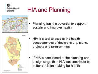 Health Impact Assessment & Planning- Sue Wright, RTPI CPD June 2013 | PPT