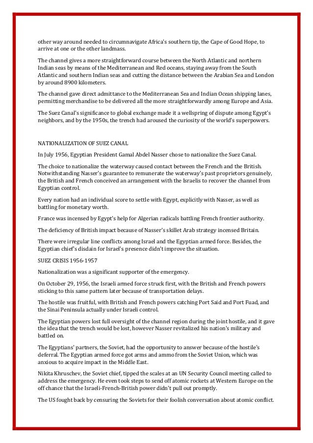 Suez canal | UPSC | PDF
