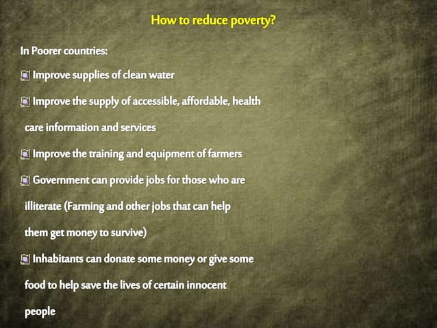 what can be done to alleviate suffering in the world ? | PPTX