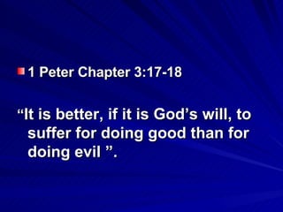 Suffering For Christ | PPT
