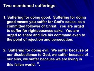 Suffering For Christ | PPT