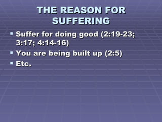 Suffering According To First Peter | PPT