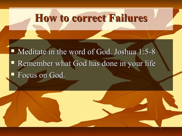 Suffering a Faith Failure | PPT