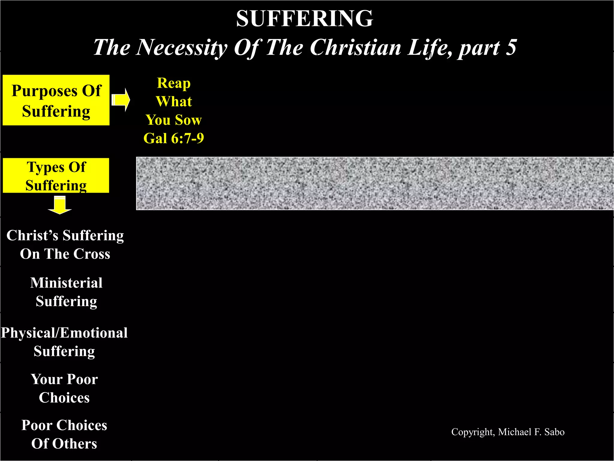 Why Does God Allow Suffering ~ Part 5 | PPT
