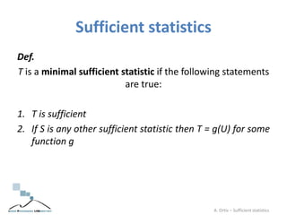 Sufficient statistics | PDF