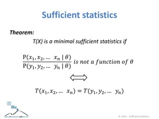 Sufficient statistics | PDF