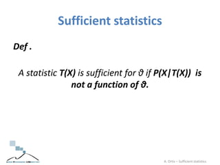 Sufficient statistics | PDF