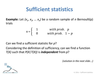 Sufficient statistics | PDF