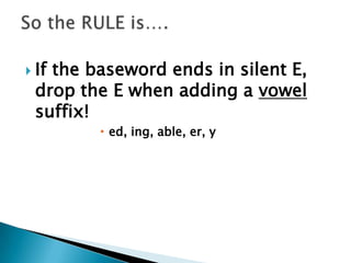 Suffix ed quick english | PPTX