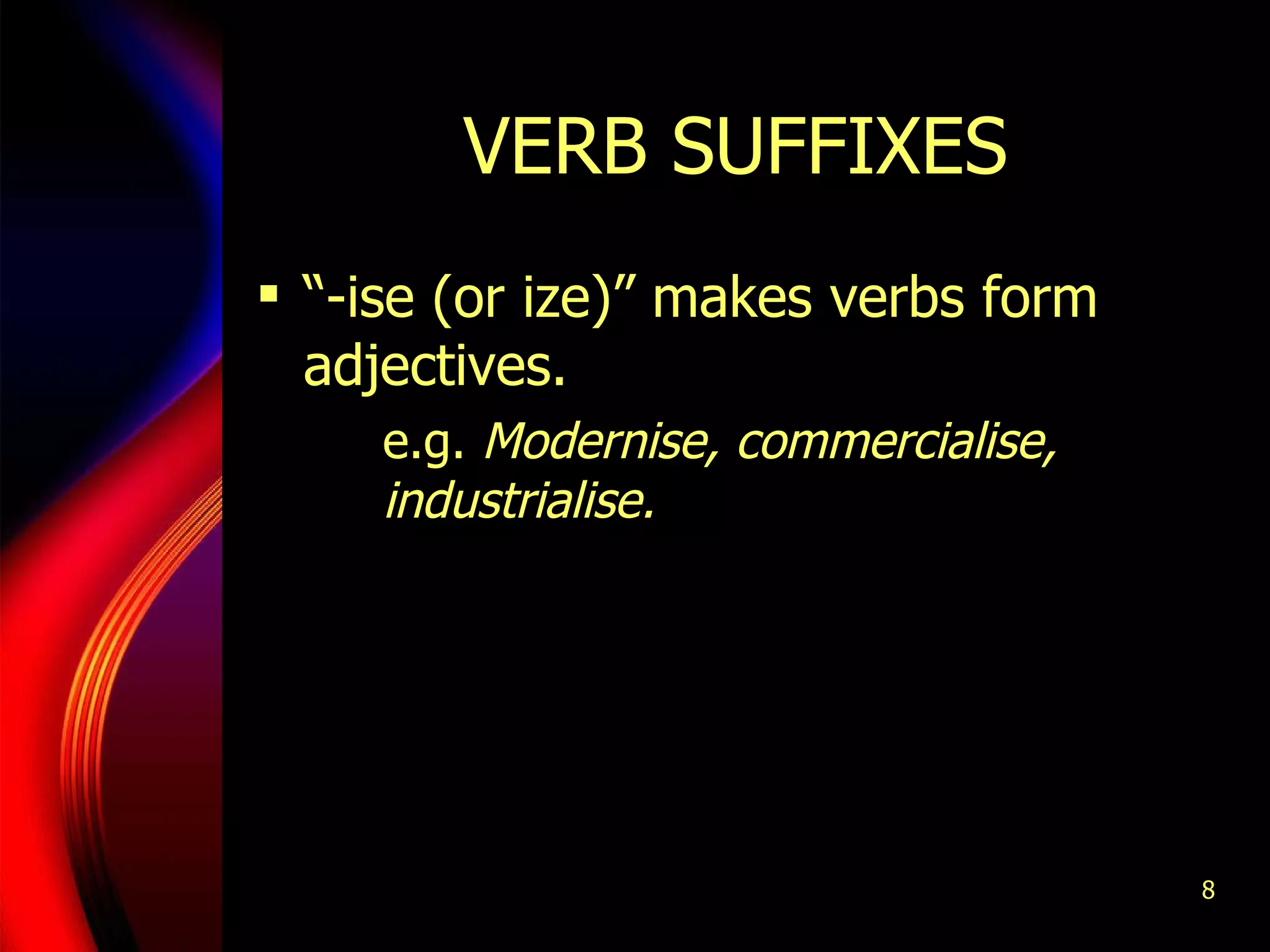 Suffixes | PPT