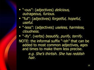 Suffixes | PPT