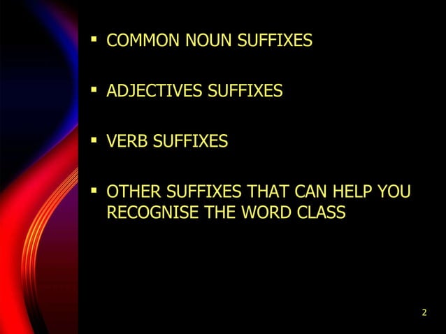 Suffixes | PPT