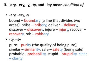 Suffixes | PPTX