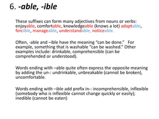 Suffixes | PPTX