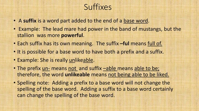 Suffixes | PPTX