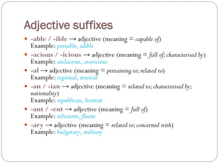 Suffixes | PDF