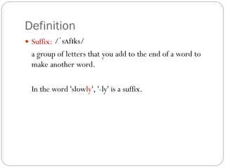 Suffixes | PPT