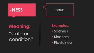 English Suffixes to Improve Your Vocabulary | PDF