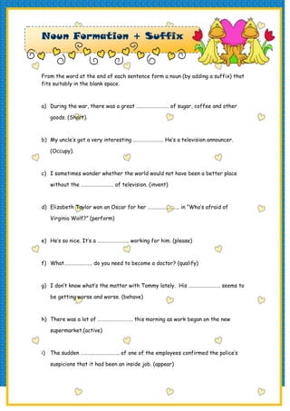 Suffixes and prefixes | DOC