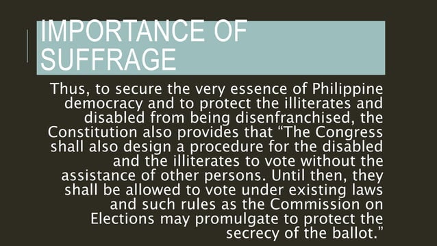 Suffrage | PPTX | Civic affairs | Politics