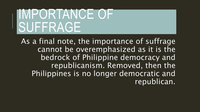 Suffrage | PPTX | Civic affairs | Politics