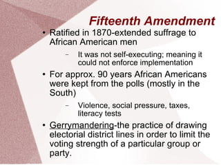 Suffrage and civil rights | PPT