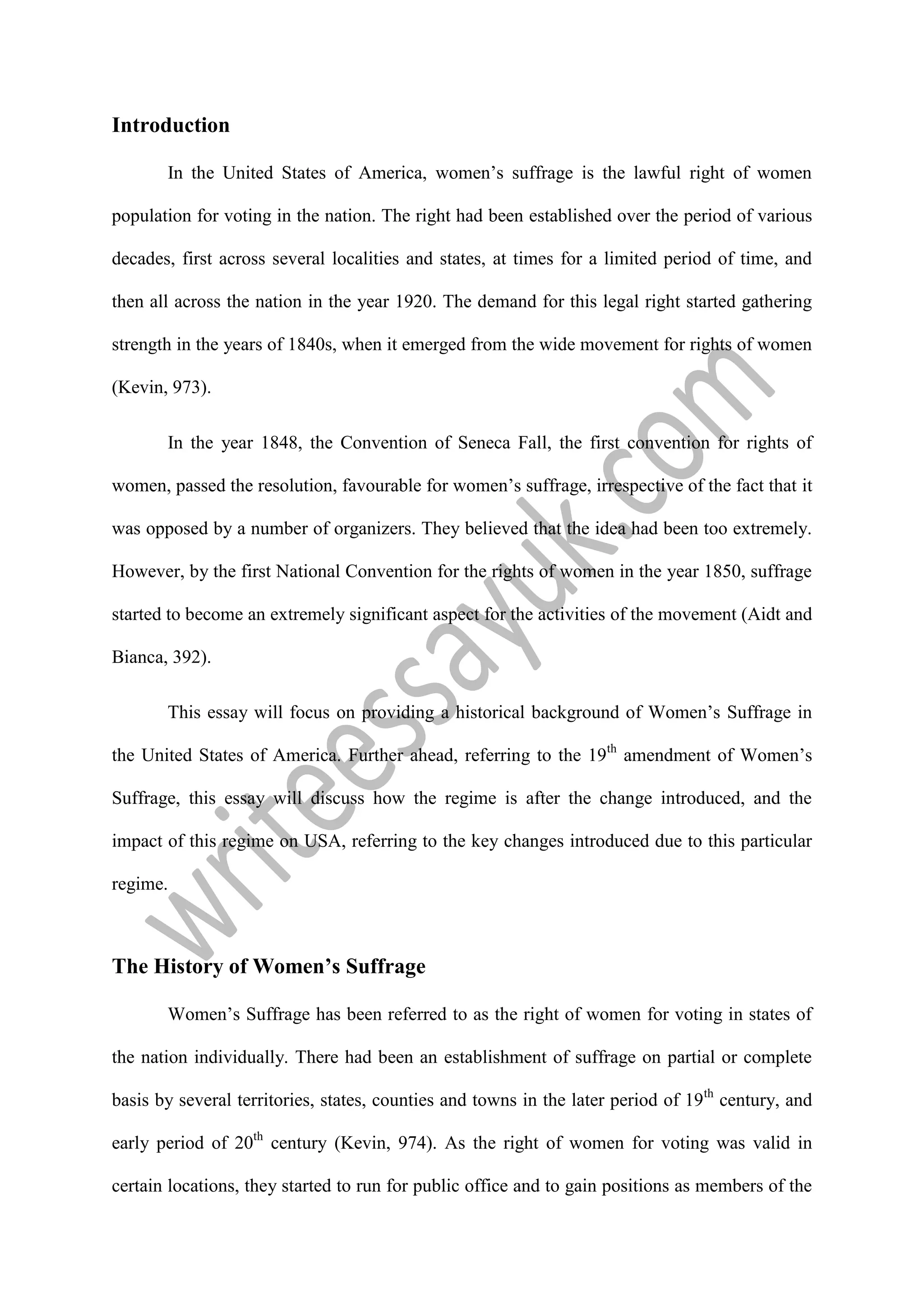 THE HISTORY AND IMPACT OF NINETEENTH AMENDMENT WOMEN’S SUFFRAGE | PDF