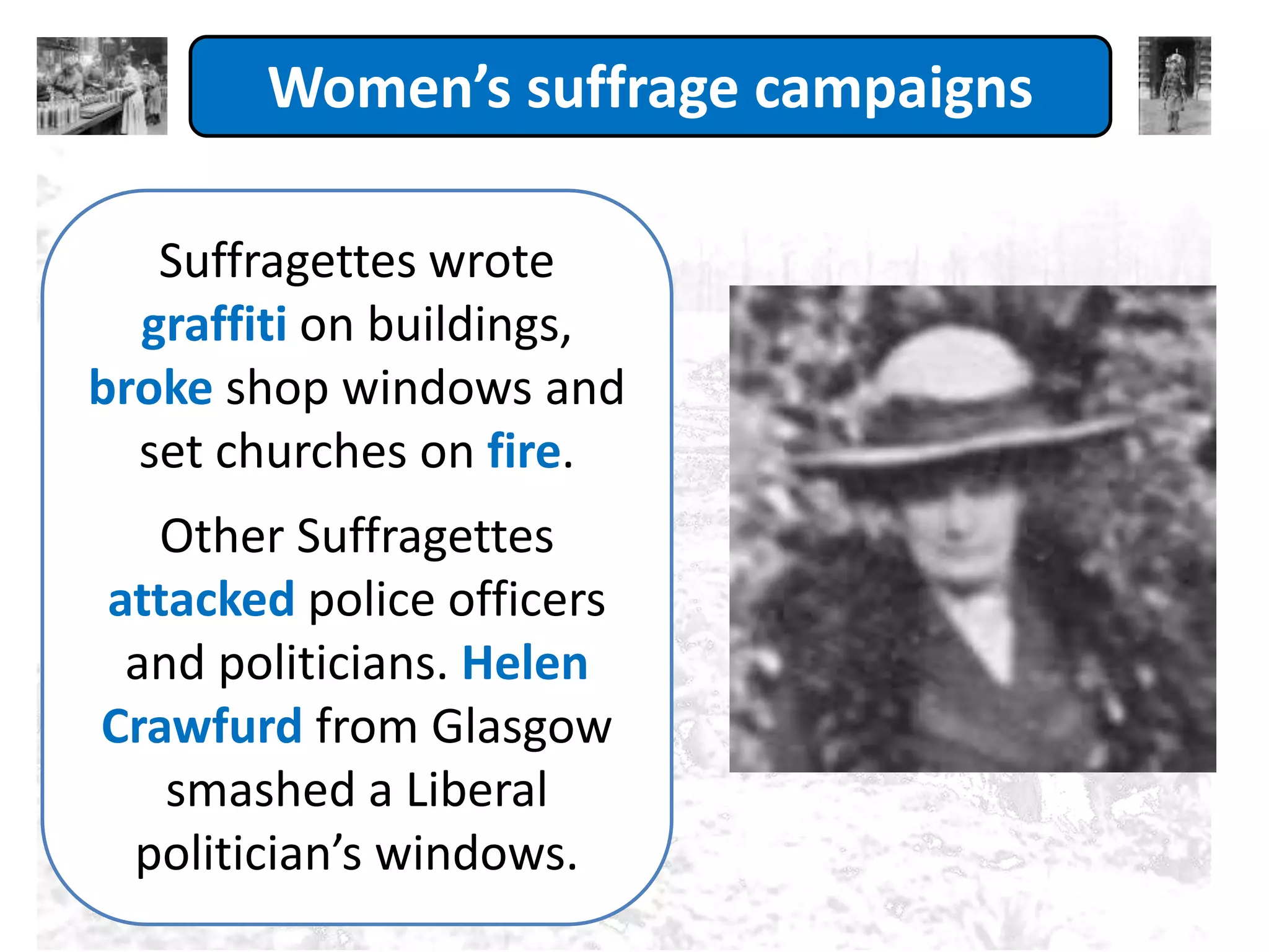 Era of the Great War - The Suffragettes | PPTX