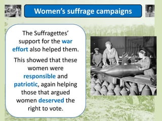 Era of the Great War - The Suffragettes | PPTX