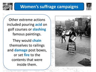 Era of the Great War - The Suffragettes | PPTX