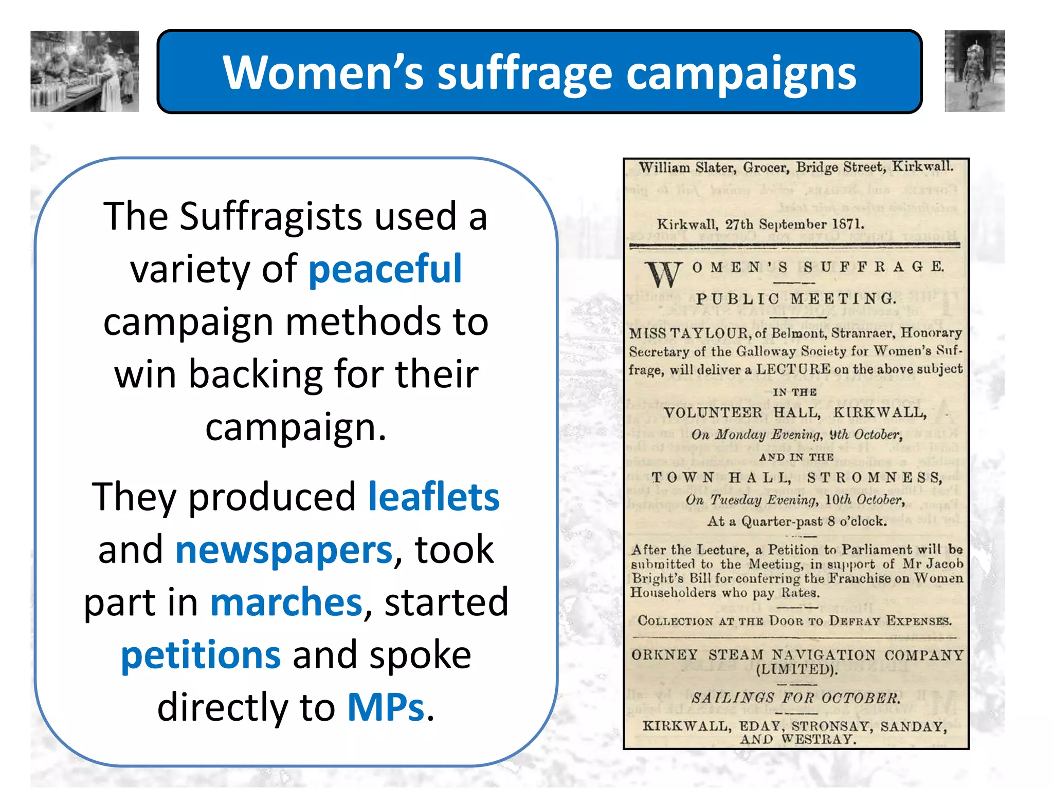 Era of the Great War - The Suffragists | PPTX