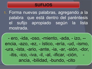 Sufijos | PPTX