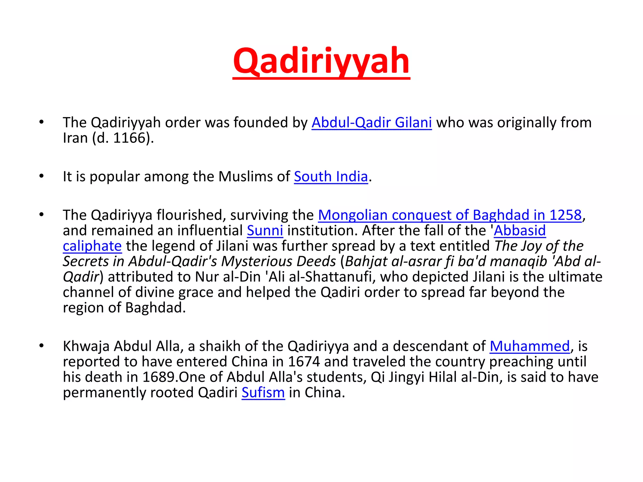 Sufis in sub continent | PPTX
