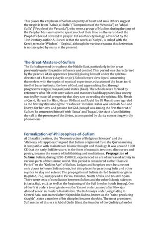 Sufism : A PATH TOWARDS THE COMPLETION OF FAITH | DOCX