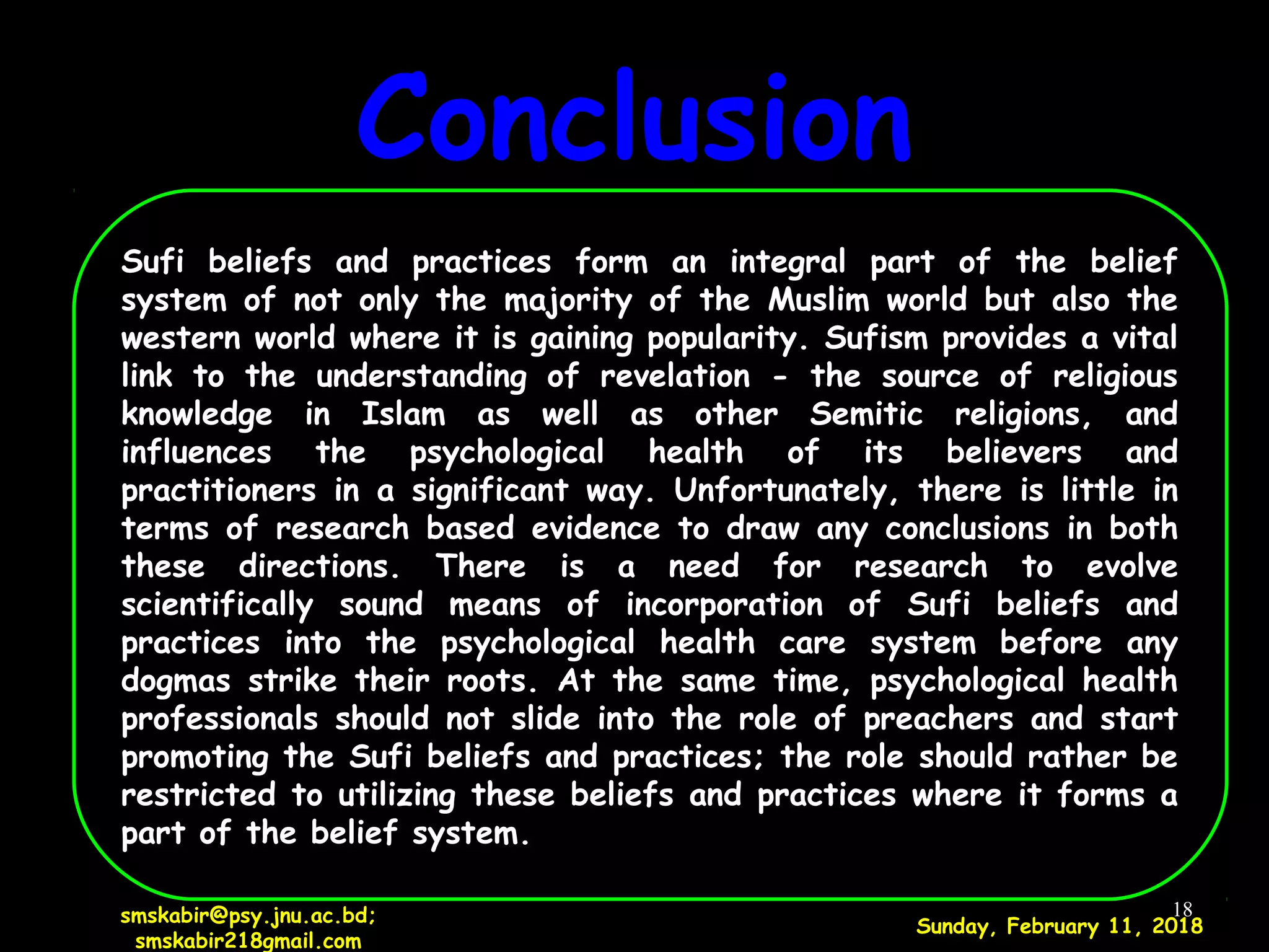 Sufism and health psychology | PPT