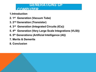 Generation of Computers | PPT