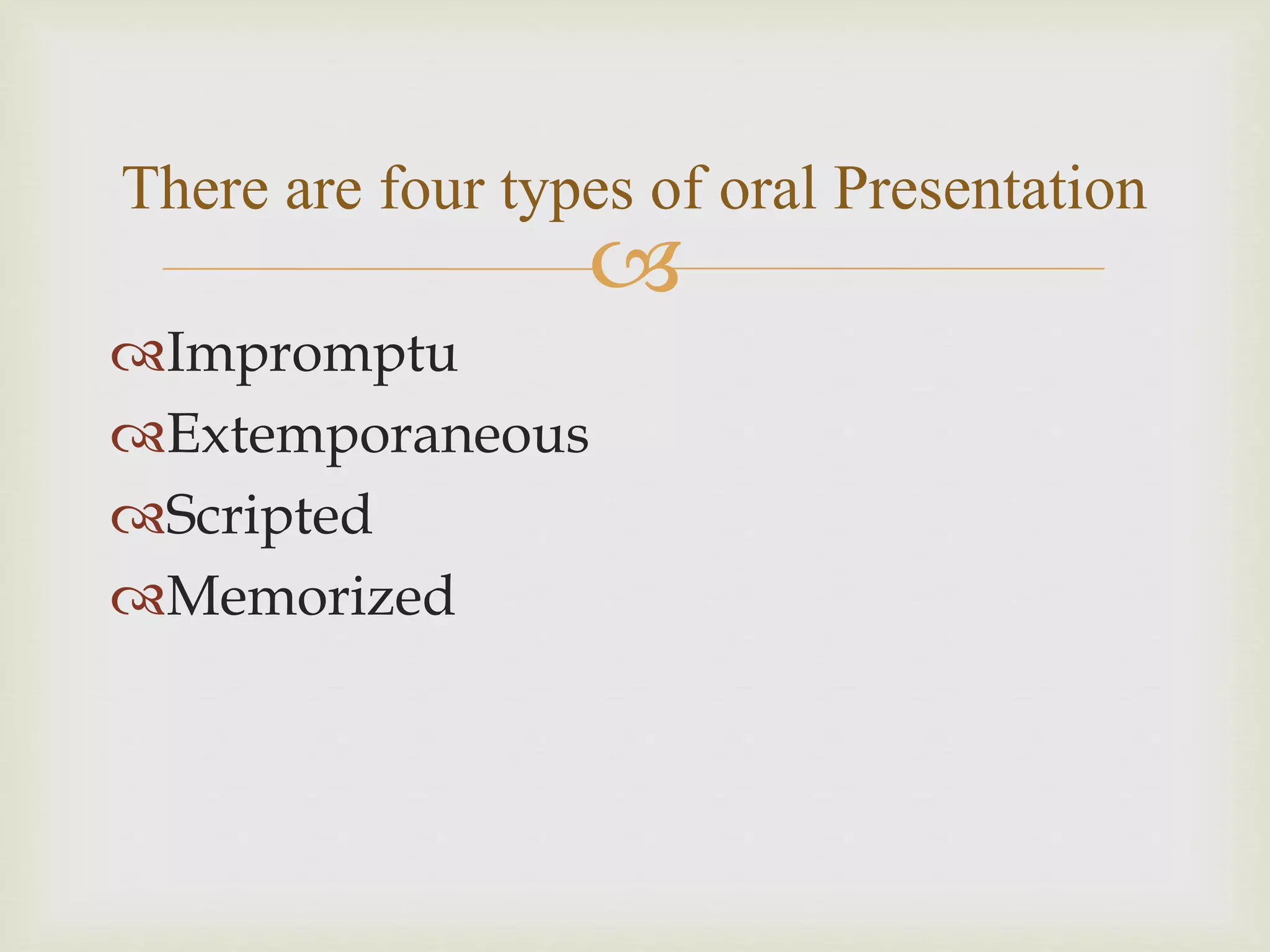 Oral Presentation | PPT