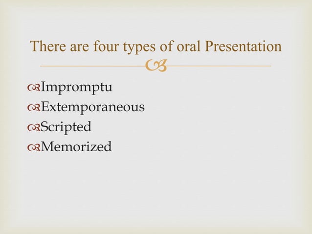 Oral Presentation | PPT