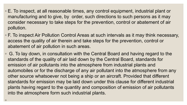 state board for the prevention and control of air pollution | PPT