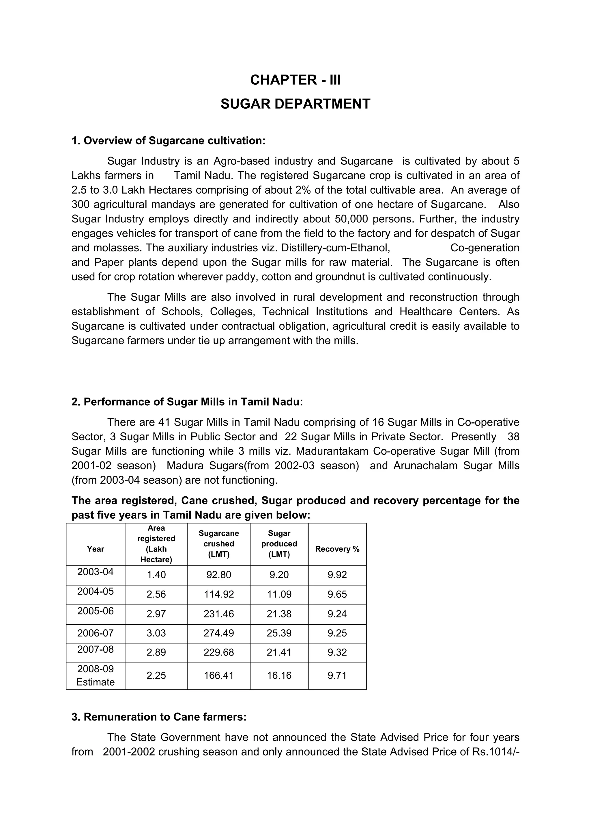 Sugarcane cultivation in Tamil Nadu | PDF