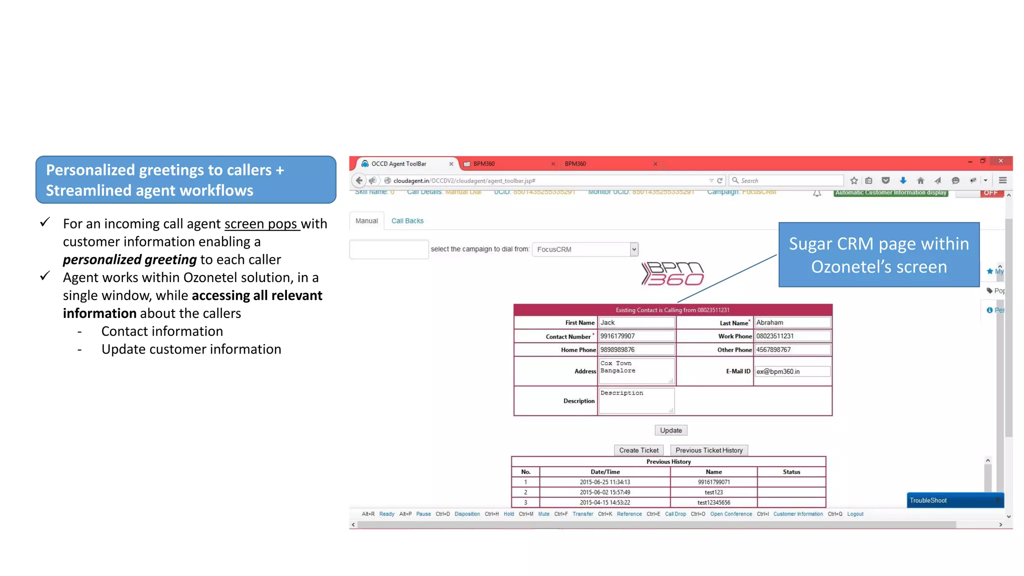 Sugar cti integration-ozonetel | PDF